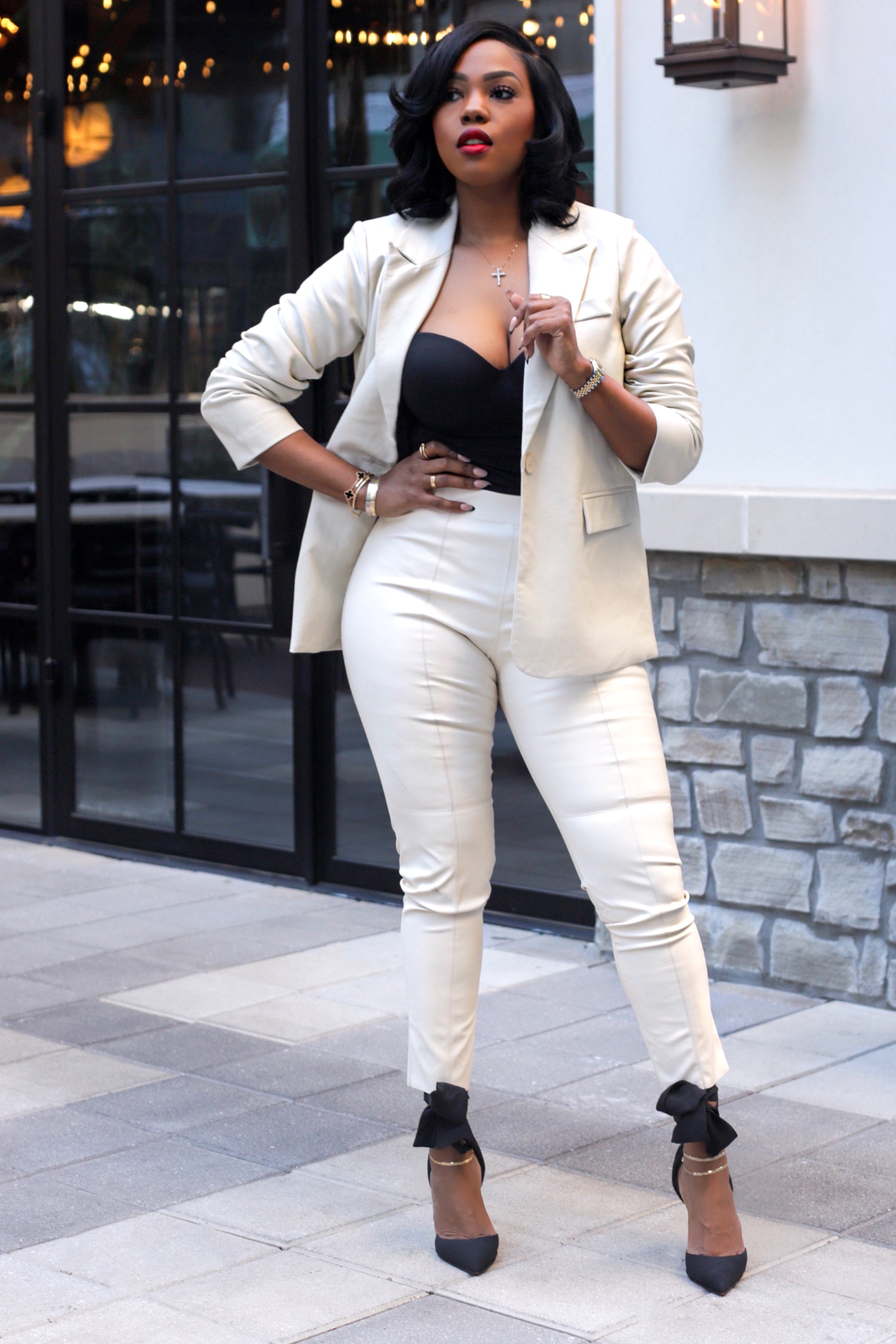 Get Even | Faux Leather Suit – Boutique J.Renee